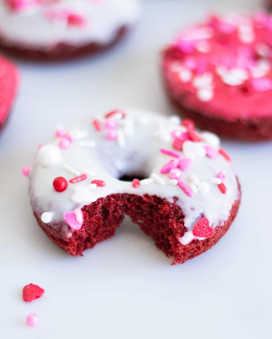 Red Velvet Baked Donuts | The Marble Kitchen