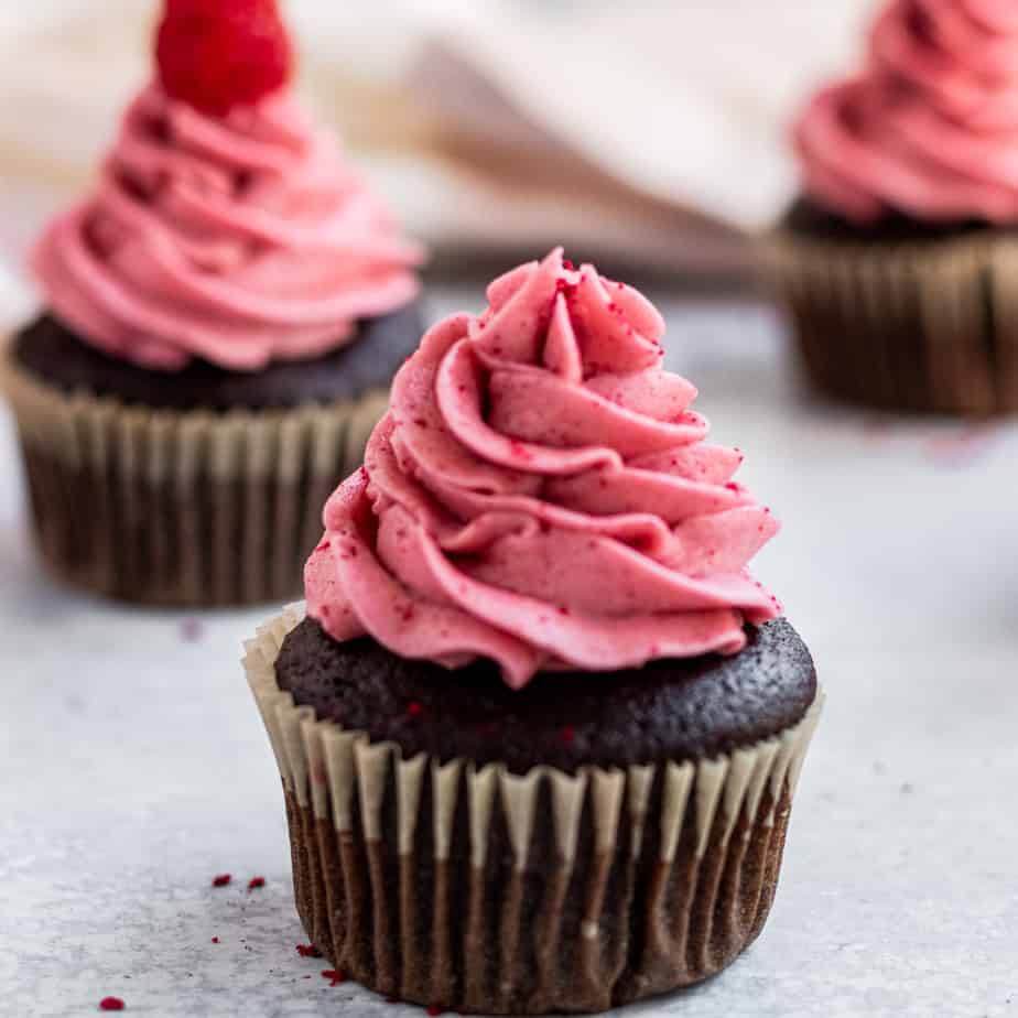 Chocolate Raspberry Cupcakes | The Marble Kitchen