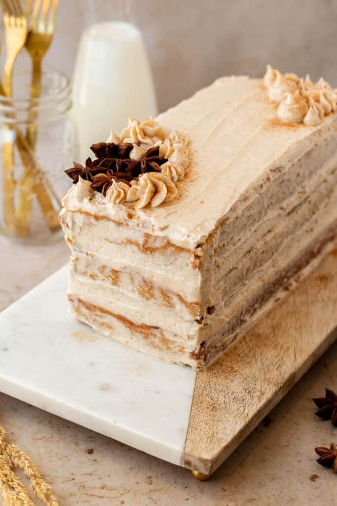 Chai Cake with Chai Cream Cheese Frosting | The Marble Kitchen